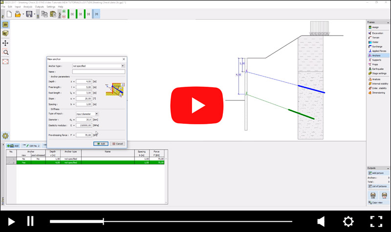 Excavation design | Geotechnical Software GEO5 | Fine