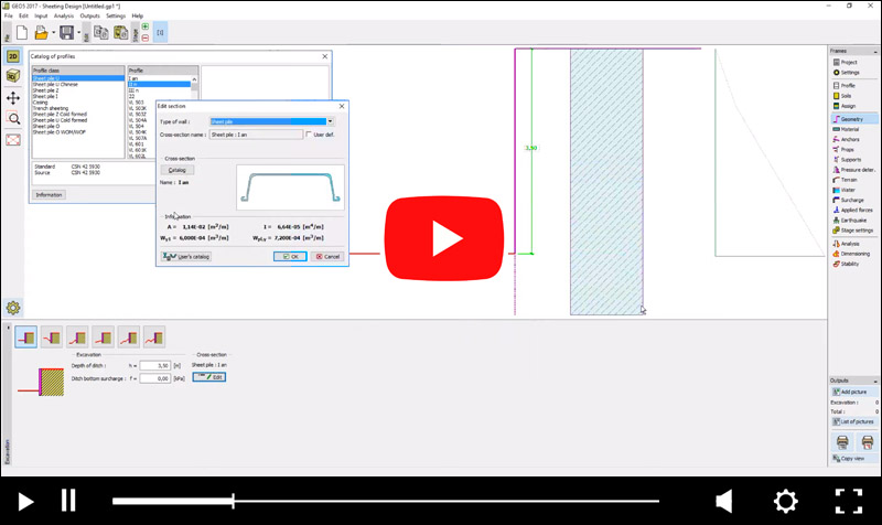 Excavation design | Geotechnical Software GEO5 | Fine